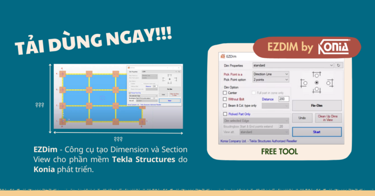 Tekla EZDim Tool By Konia